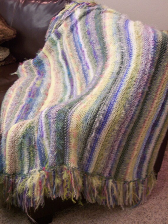 Soft Pastel Textured Afghan / Throw Knit or Crochet Pattern | Etsy