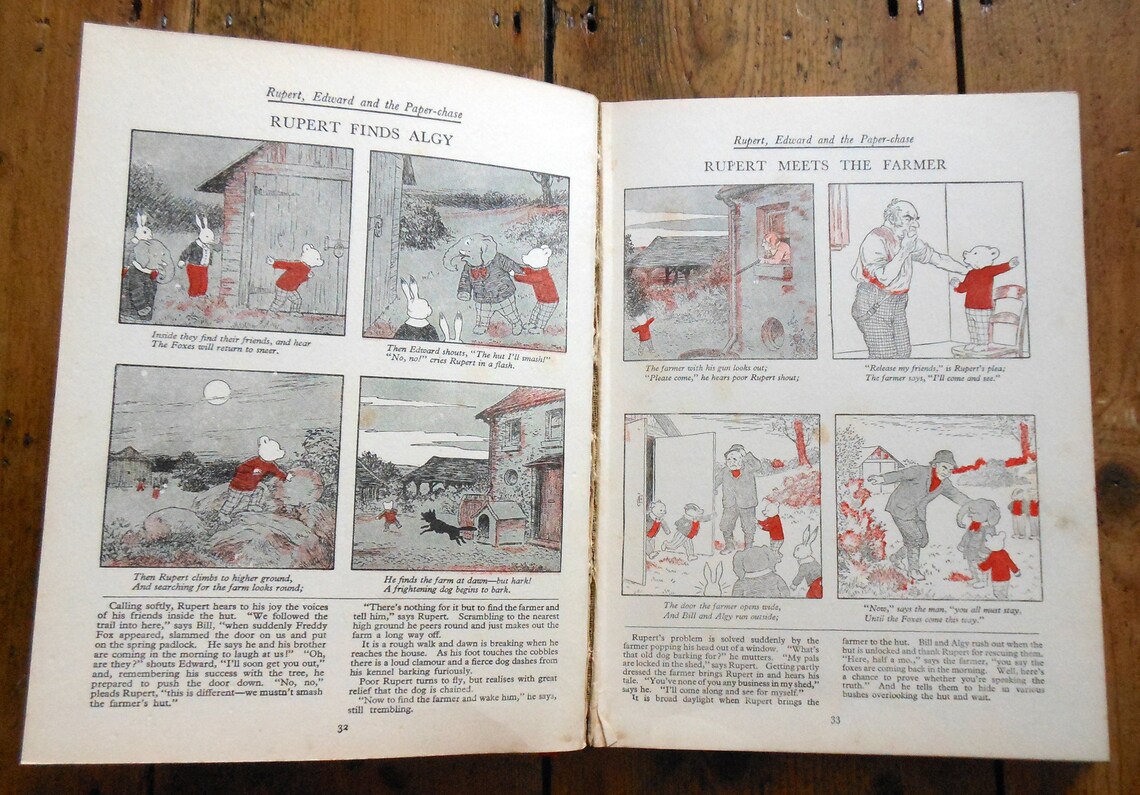 1938, the New Rupert Book rupert Annual, Original Lovely Bright ...