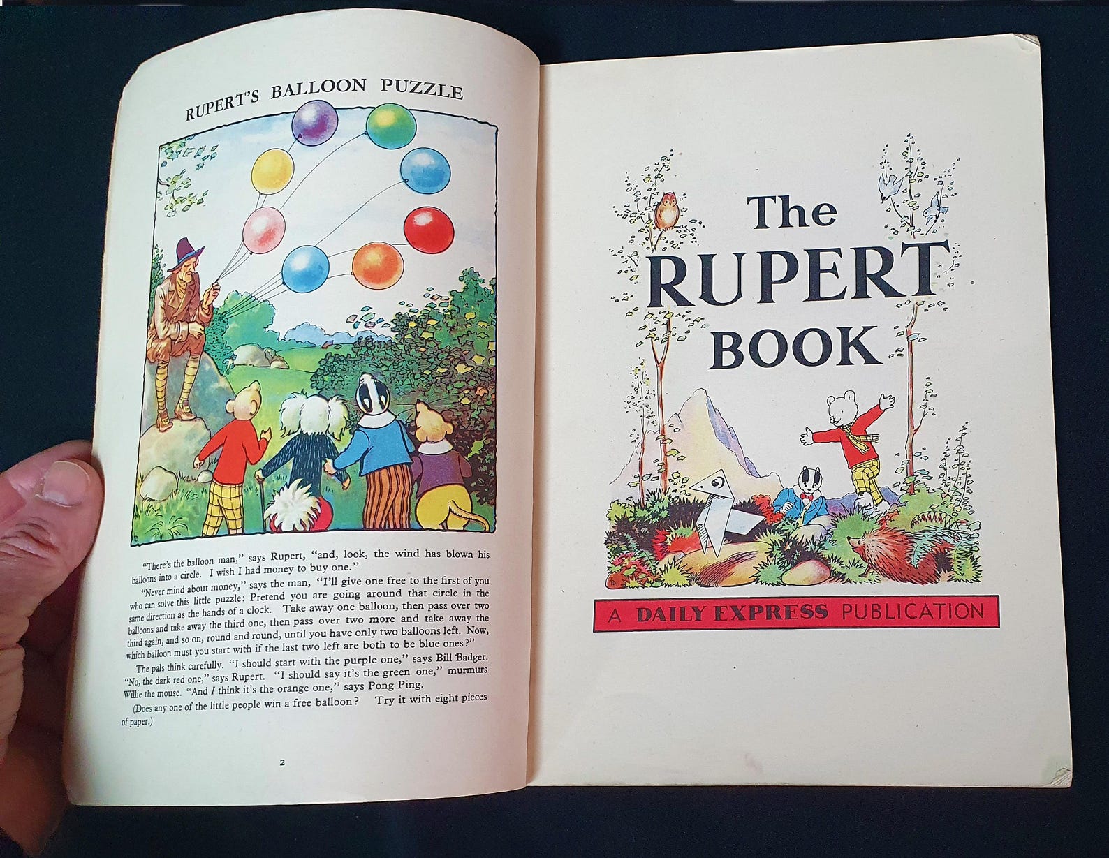 1948, the Rupert Book (rupert Annual, Original) Lovely Bright Condition ...