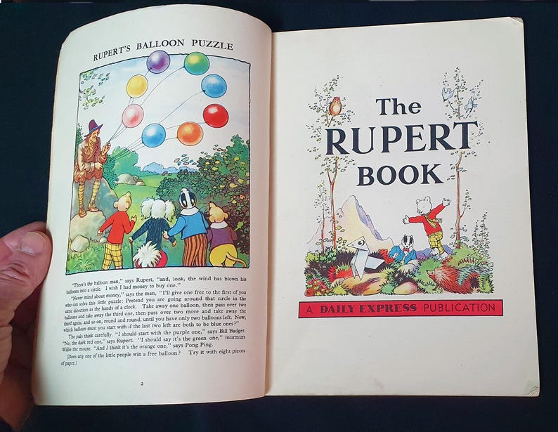 1948, the Rupert Book (rupert Annual, Original) Lovely Bright Condition ...