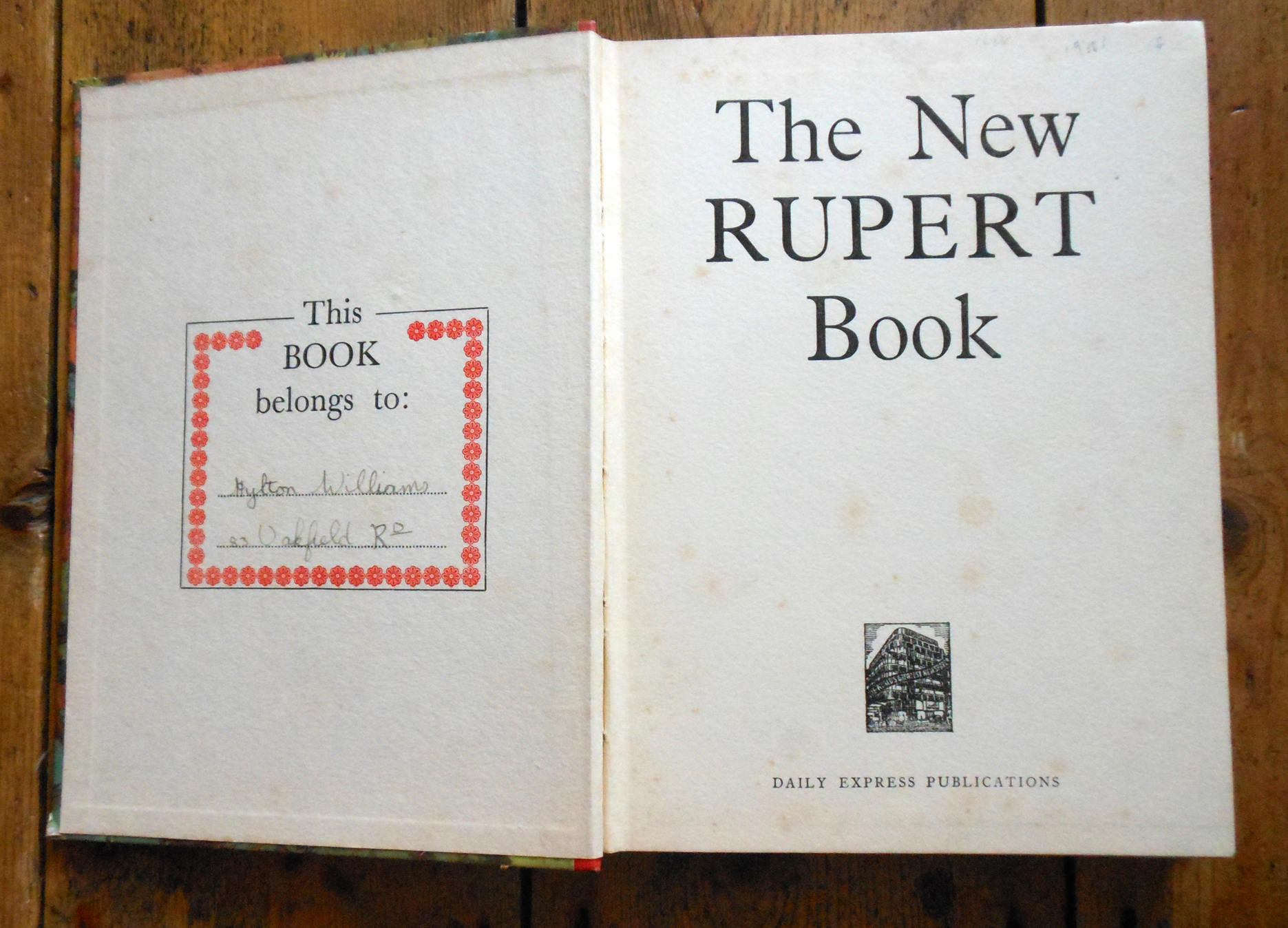 1938, the New Rupert Book rupert Annual, Original Lovely Bright ...