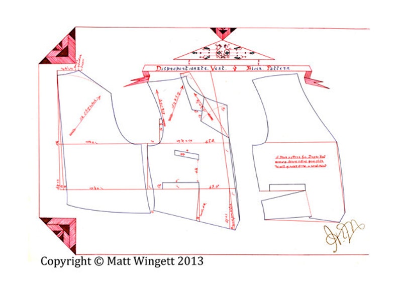 1908 Gents Disproportionate Vest, and Block Pattern, Plus Clerical Vest ...