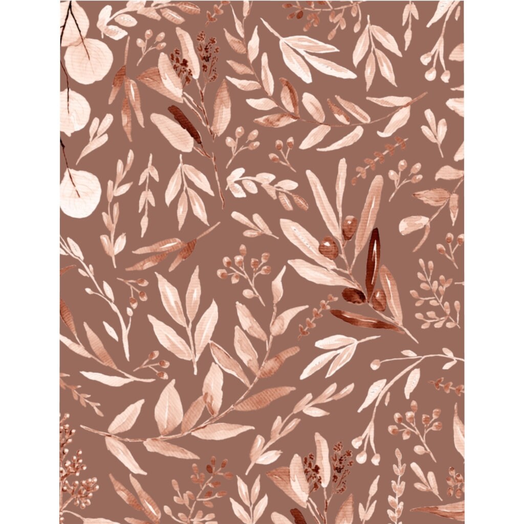 Eucalyptus Brown Beige Duvet Cover Queen Twin Floral Pattern | Etsy