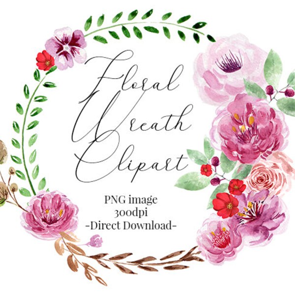 Wreath Illustration - Etsy