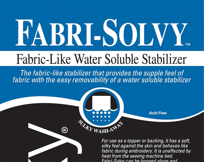 Sulky - Fabri-solvy Water Soluble Stabilizer - Heavy Weight Embroidery ...