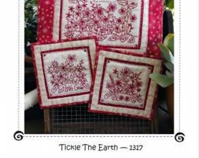 Redwork Pattern - Tickle the Earth BBD 1317 - Bird Brain Designs ...