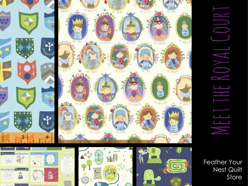 Fairy Tale Fabric Castle Grounds Royal Kingdom Meet the - Etsy