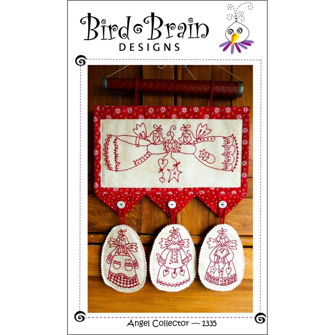 Redwork Pattern - Angel Collector BBD 1335 - Bird Brain Designs - Paper ...