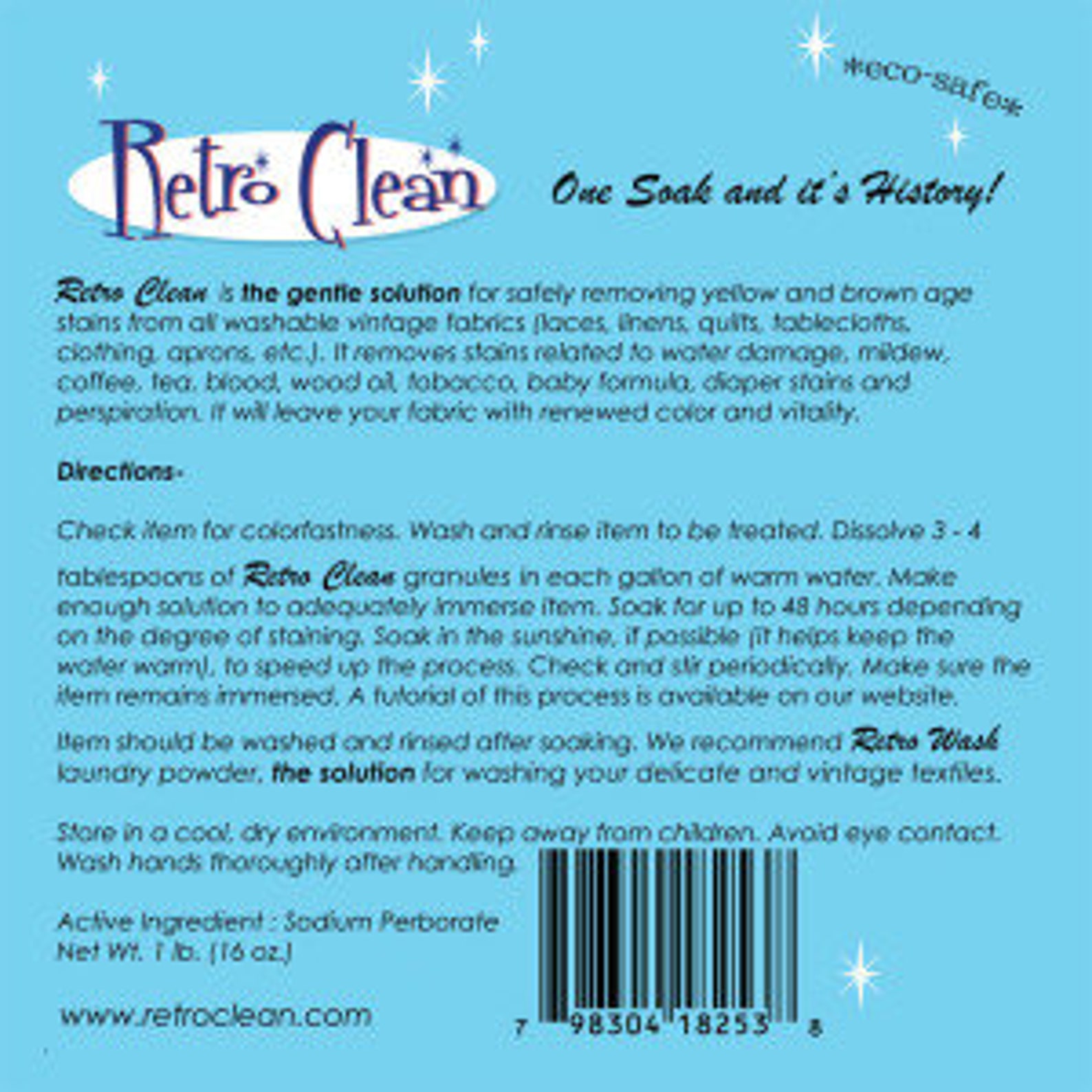 Retro Clean Soaking Agent - Vintage Wash - Delicate Wash - 4.0 Ounce (4 ...