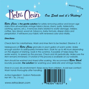 Retro Clean Soaking Agent - Vintage Wash - Delicate Wash - 4.0 Ounce (4 ...