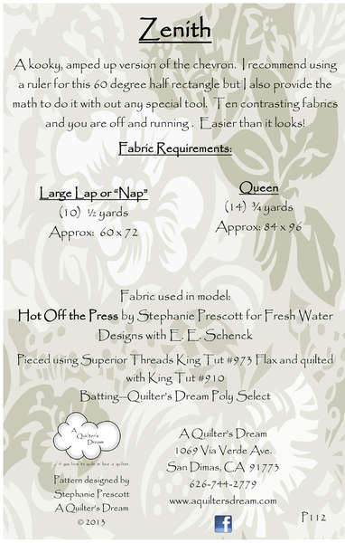 Zenith Quilt Kit - Zig Zag pattern - Chevron Pattern - by Stephanie ...