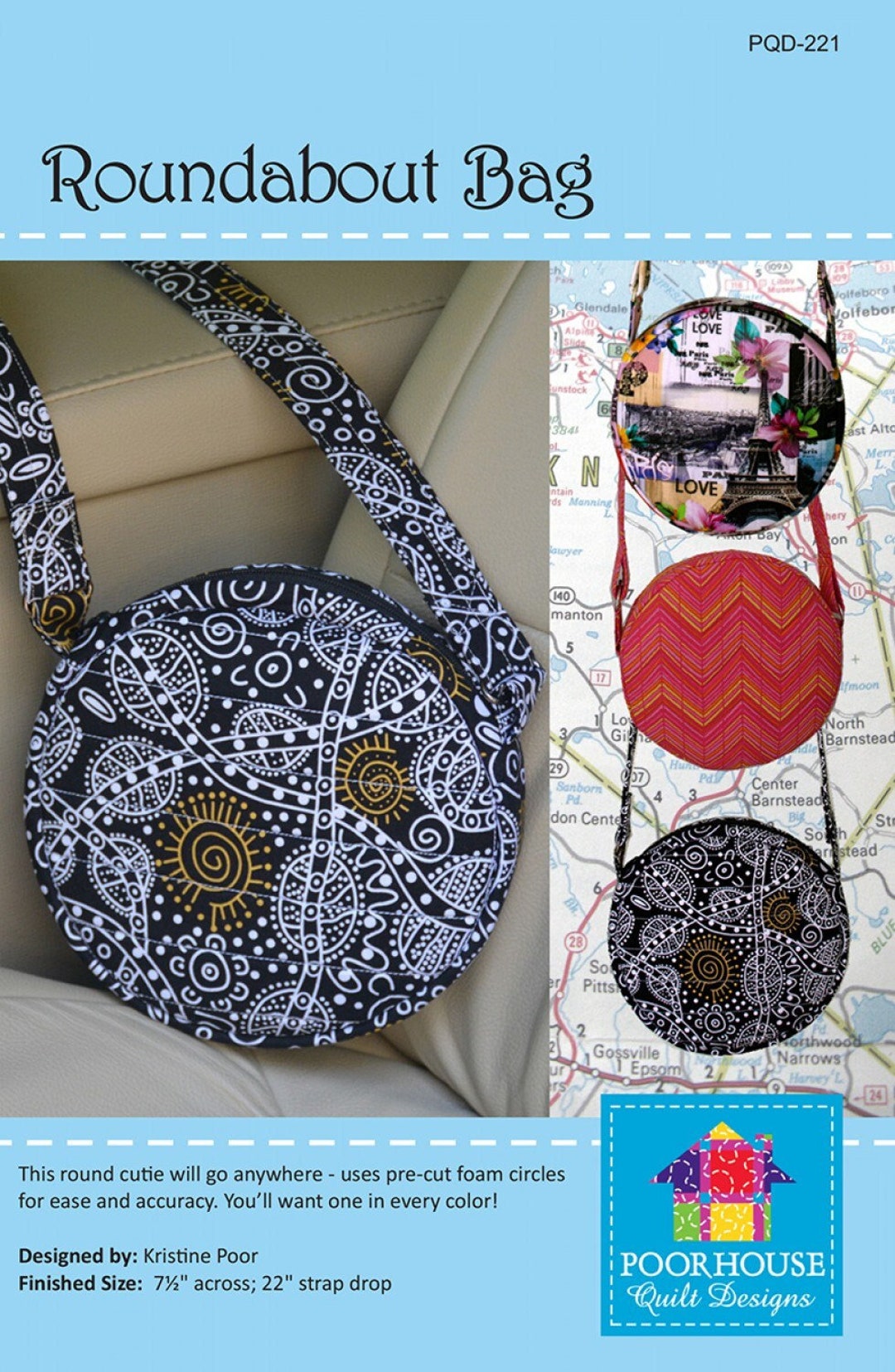 Roundabout Bag PQD 221 - DIY Project - Bosal Roundabout Fusible ...