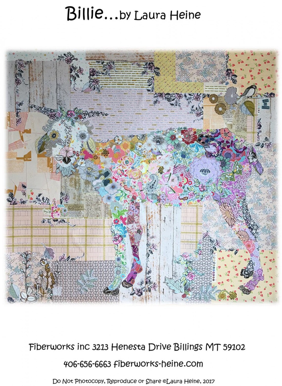 Goat Collage - Laura Heine Design - Applique Quilt -billie Goat Pattern ...