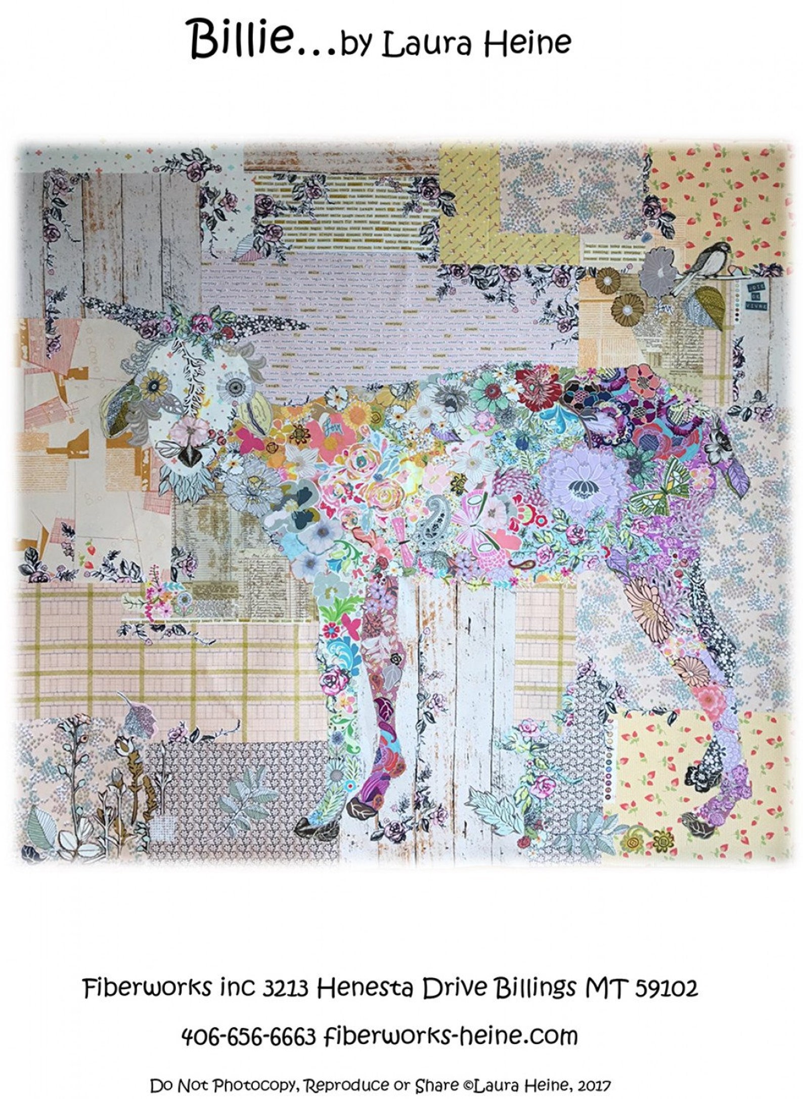 Goat Collage - Laura Heine Design - Applique Quilt -billie Goat Pattern ...