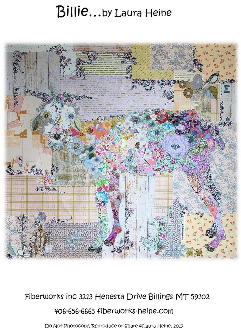 Goat Collage - Laura Heine Design - Applique Quilt -billie Goat Pattern ...
