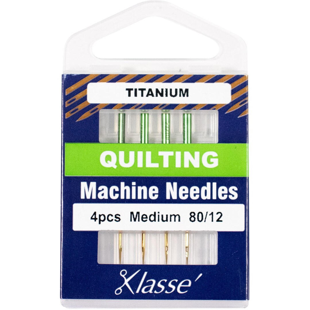 Klasse Quilting Titanium Machine Needle - Size 80/12 - Klasse - 4 ...