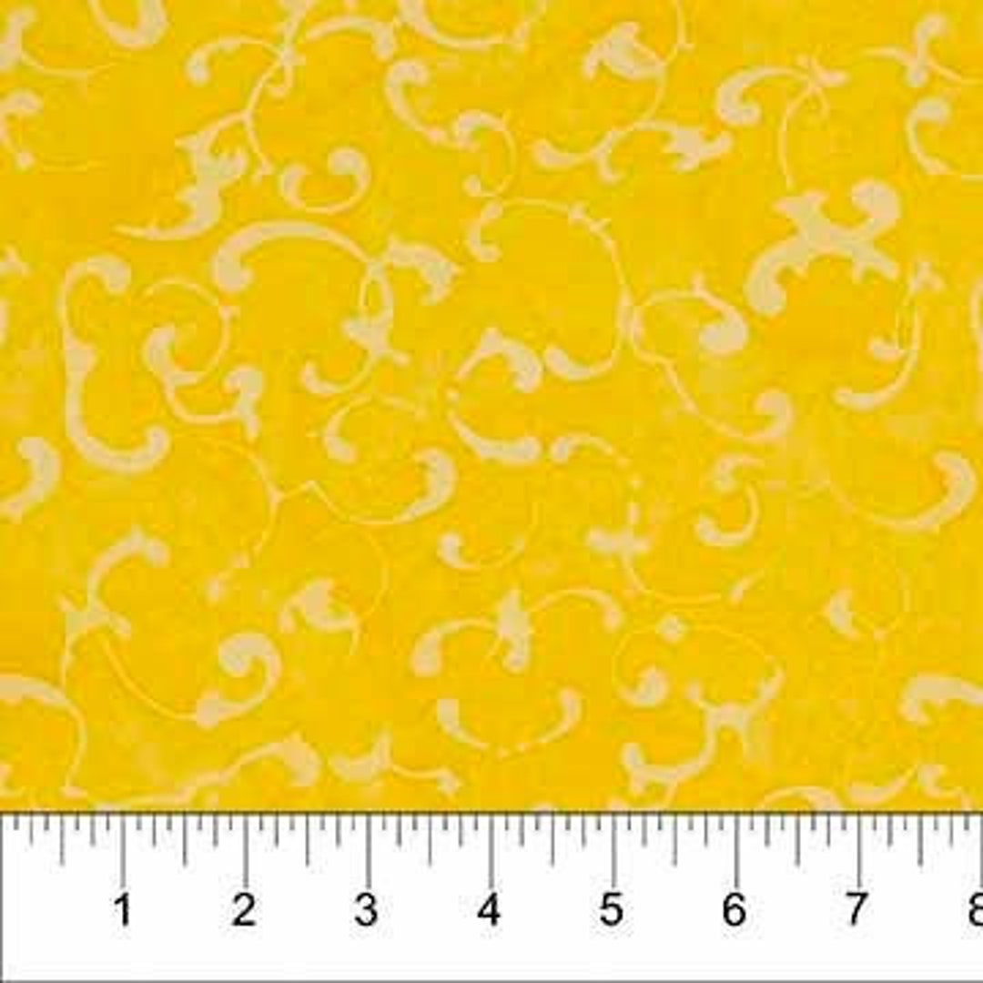 Banyan Batik - 80123 54 Bright Yellow - Abstract Swirl Fabric - French ...