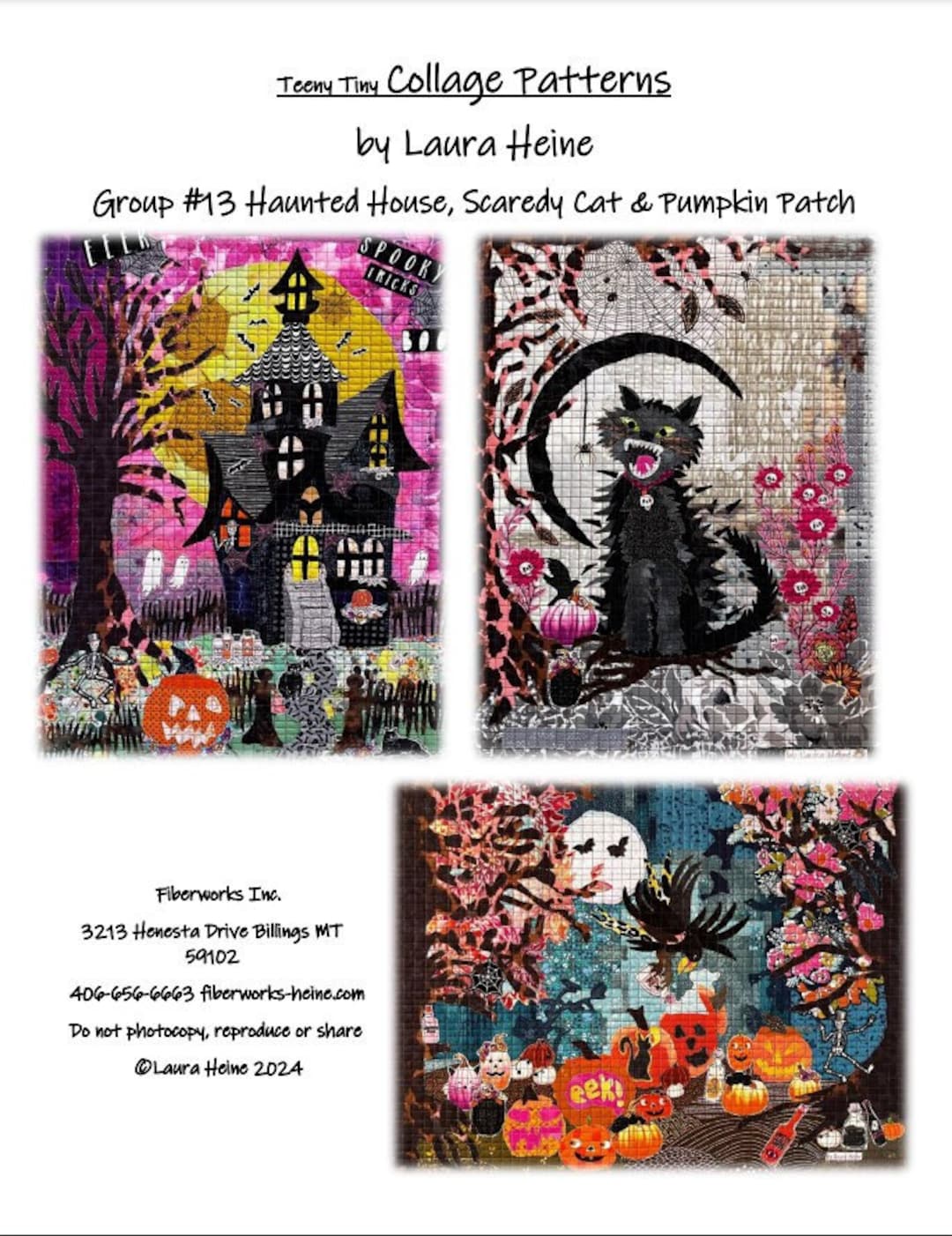 Laura Heine Teeny Tiny - #13 Haunted House, Scaredy Cat, Pumpkin Patch - 3 Designs per Pack ...