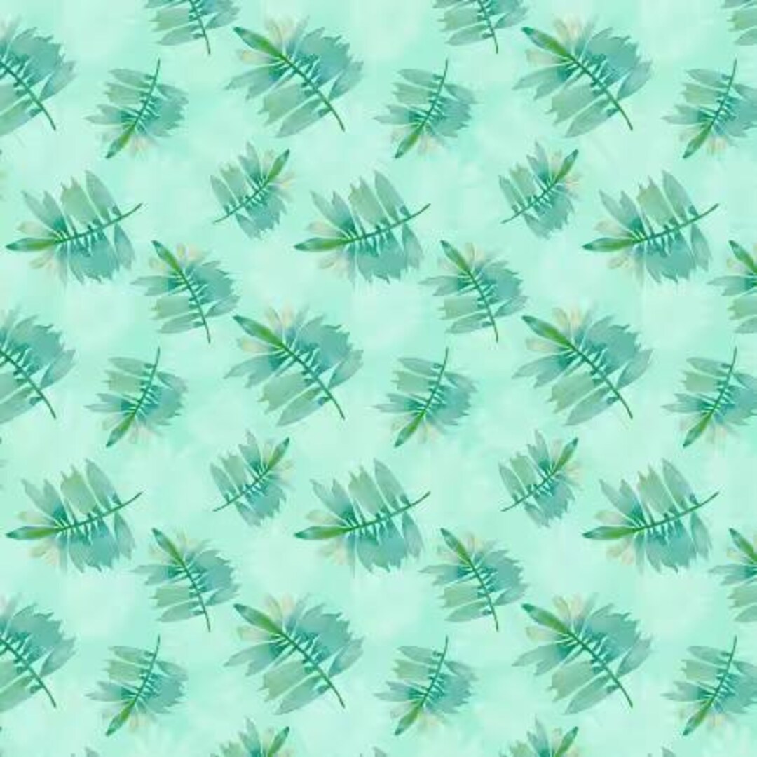 Underwater Wonders - Leaf Toss Blue Green 36296 775 - Priced by the ...