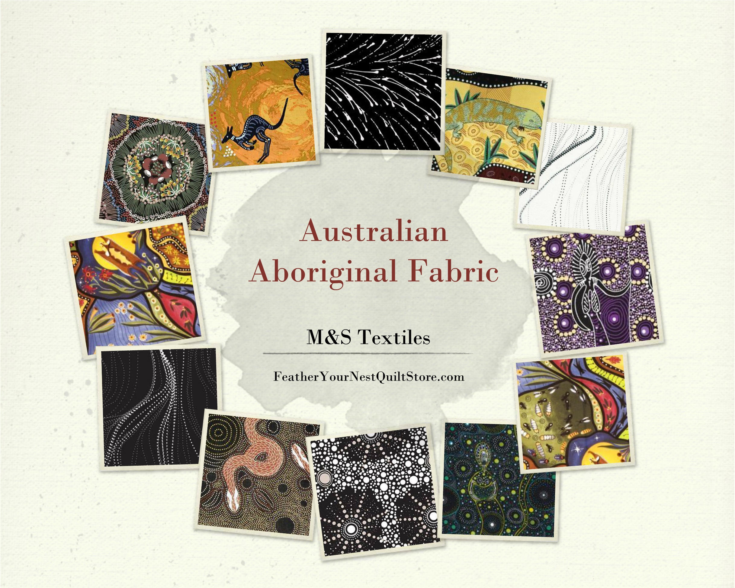 Australian Fabric, Aboriginal Fabric, Polly Wheeler Fabric - Bush Plumb ...