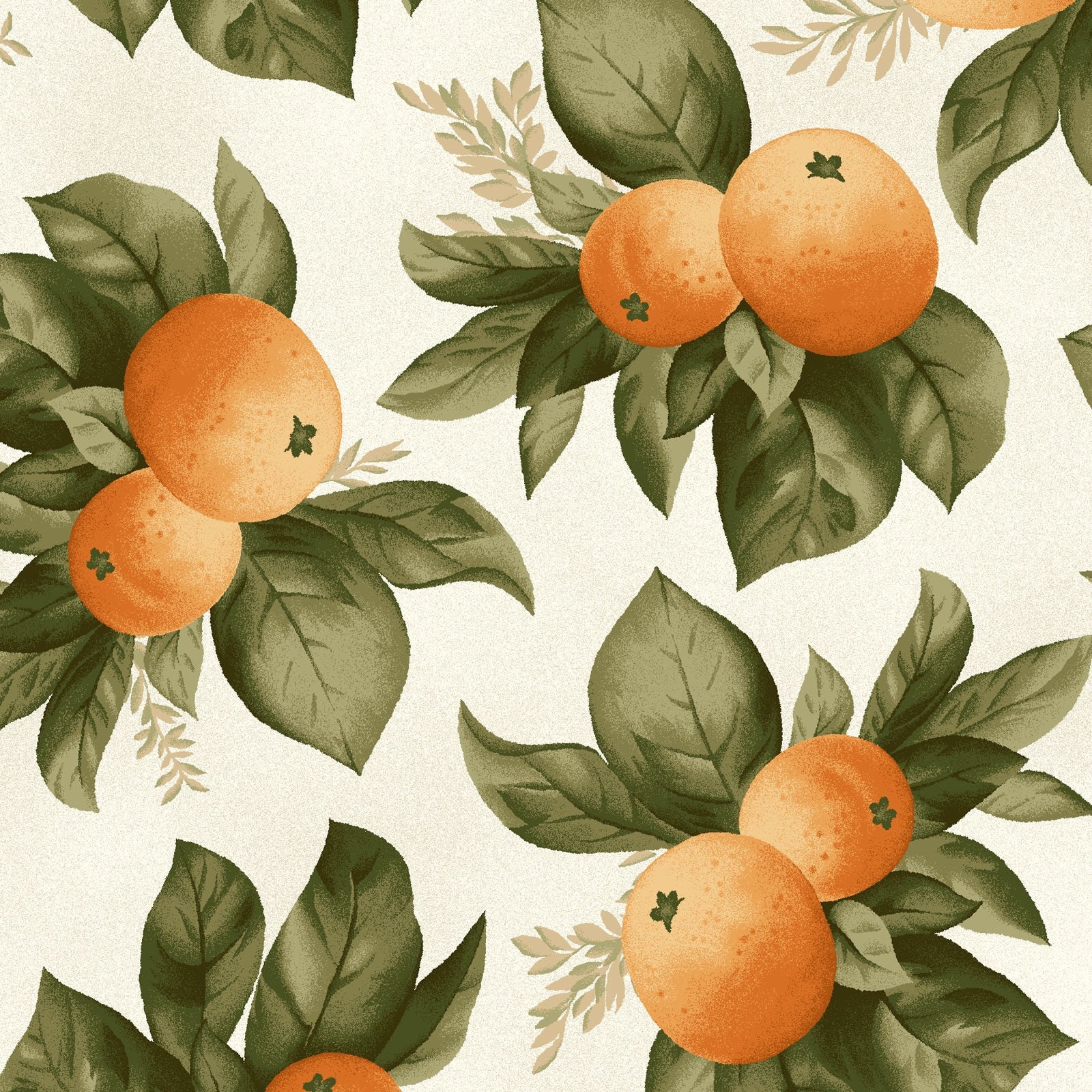 Orange Fruit Fabric - Fruit Cluster Fabric - Fruitful Life by Maywood ...