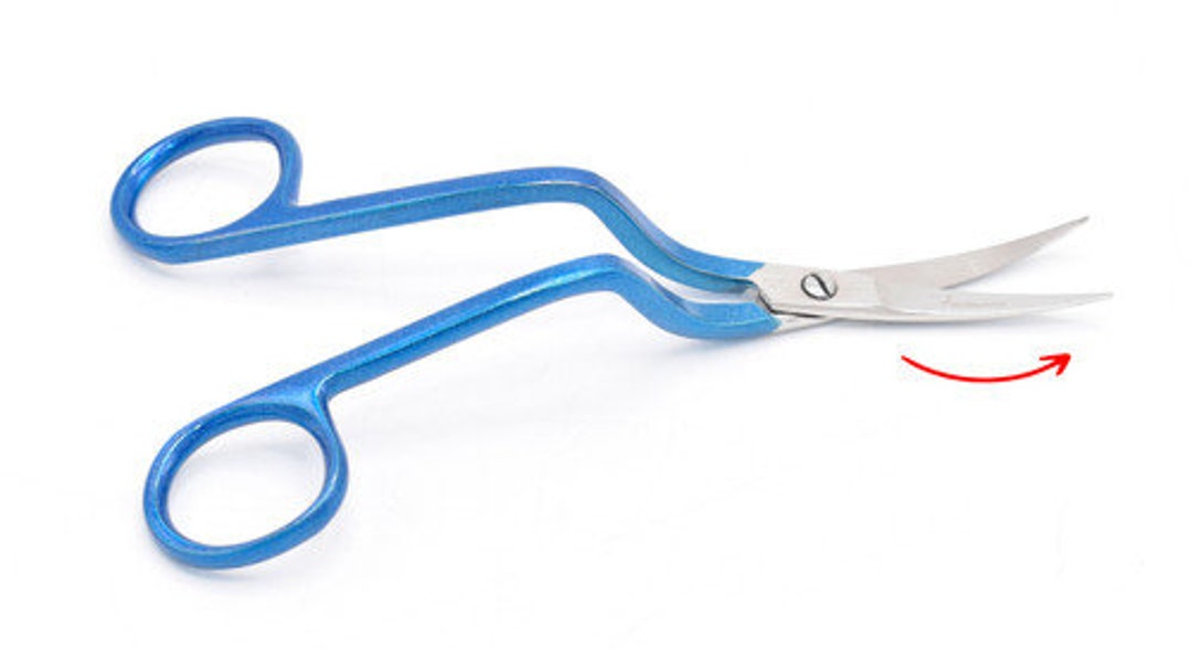 Famore 6-inch Double Curved Embroidery Scissors Left Handed Stainless ...