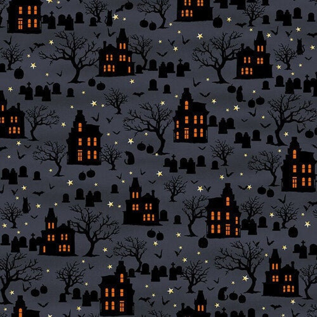 Spooky Night Spooky Houses Cemetary Grace Popp for Studio E 5723 97 ...