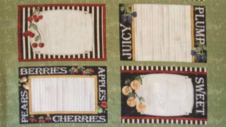 Fruit Panel Fabric Farmhouse Decor From the Market Place | Etsy