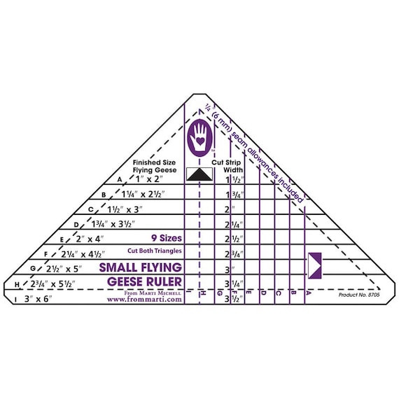 Flying Geese Triangle Ruler small by Marti Michell MM8705 - Etsy