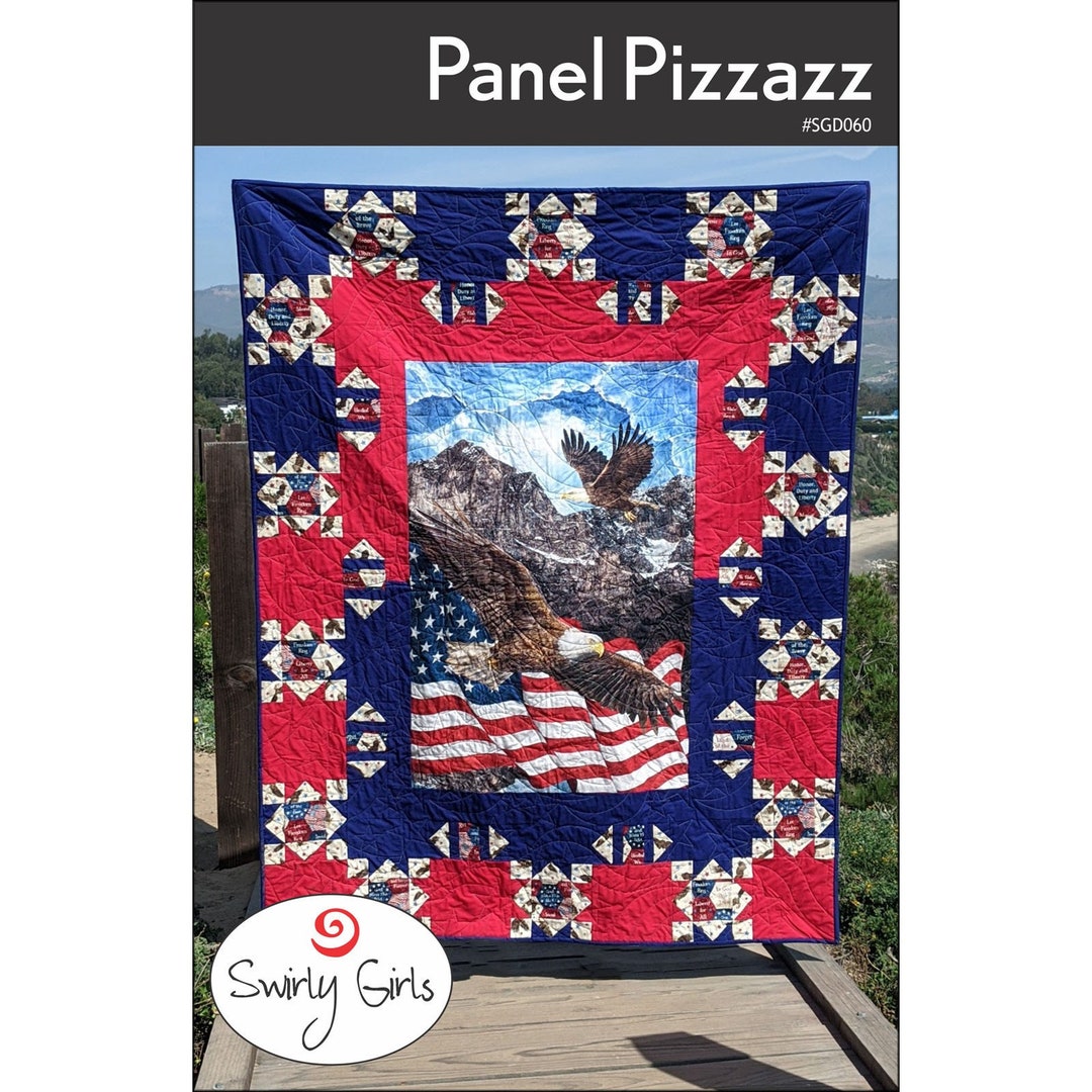 Panel Pizzazz Quilt Pattern - Panel Frame by Swirly Girl - SWG 062 - Includes Two Sizes - DIY ...