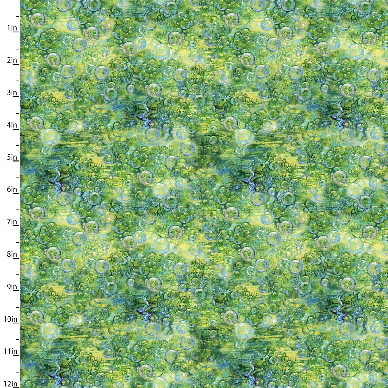Mystic Ocean - Seaweed Bubbles - Fabric Edition 3 Wishes - 14608 Green ...
