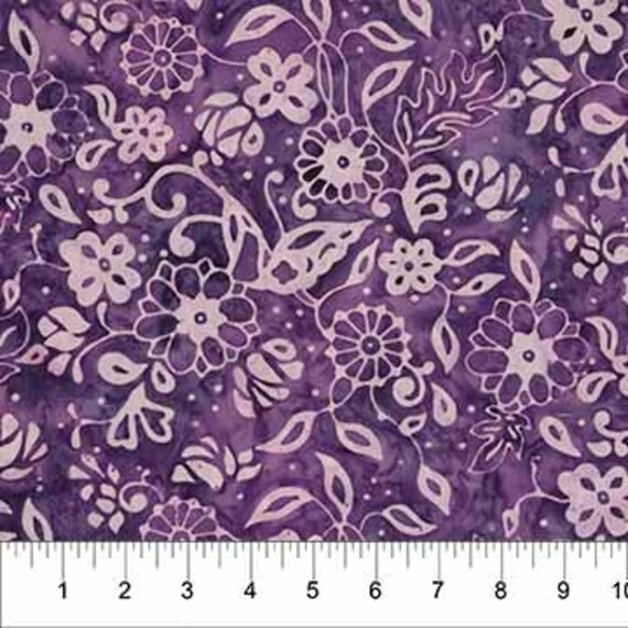 Tossed Floral Fabric Banyan Batik French Macaroon Northcott | Etsy