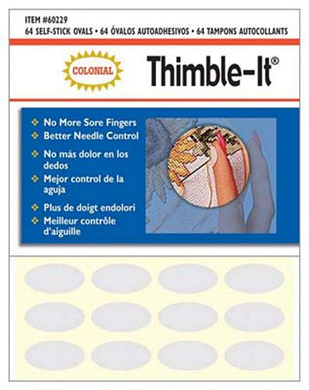 Thimble It Self Stick Thimbles - Finger Thimble - Finger Pad - Colonial ...