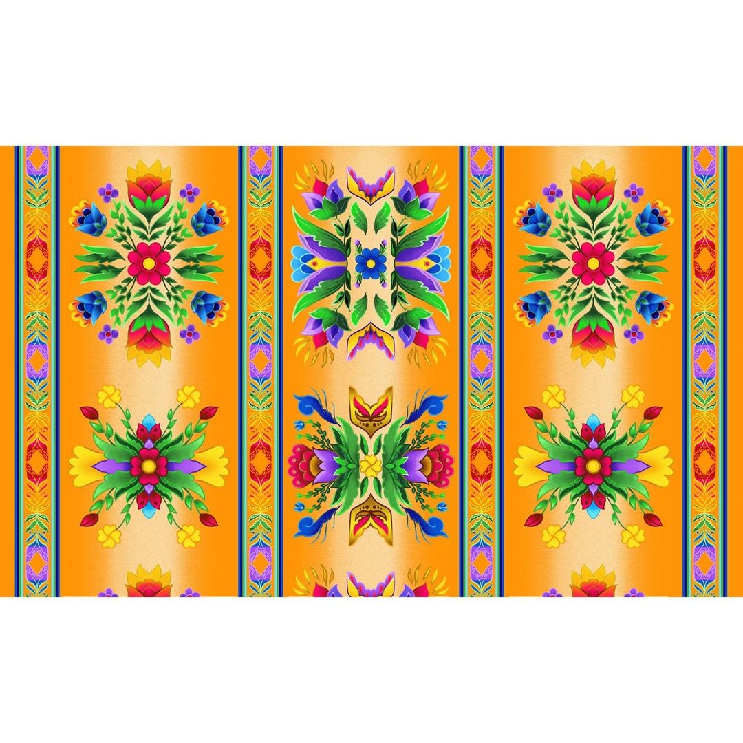 Native Regalia Inspired Fabric 3700 E Orange - Aaron Martin (pokagon ...