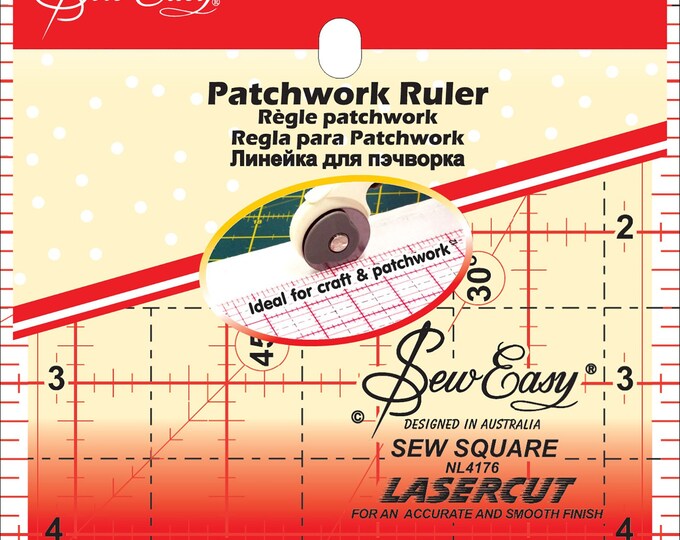 Sew Easy Patchwork Ruler 4.5 Inch Square Sold by the Each 4176 - Etsy