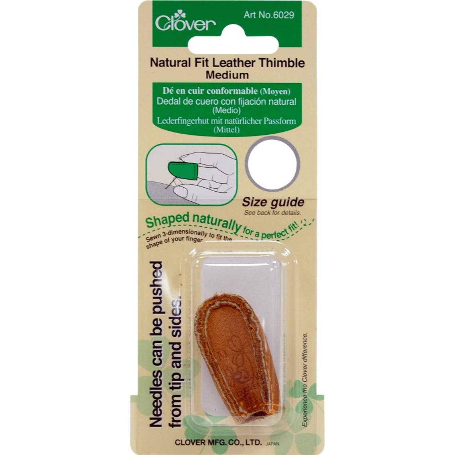 Clover Natural Fit Leather Thimble Choose From Small - Etsy