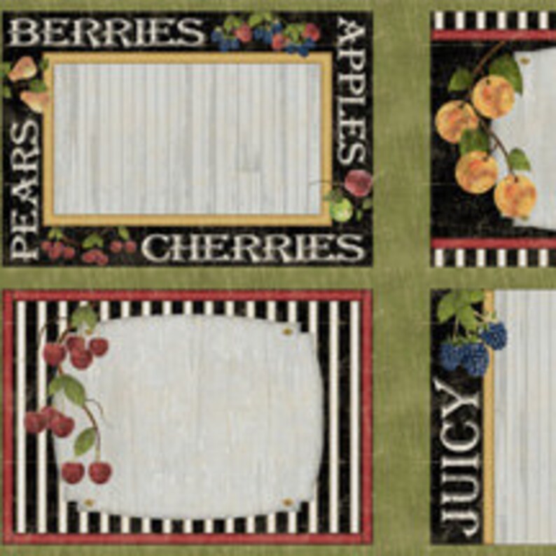 Fruit Panel Fabric Farmhouse Decor From the Market Place | Etsy