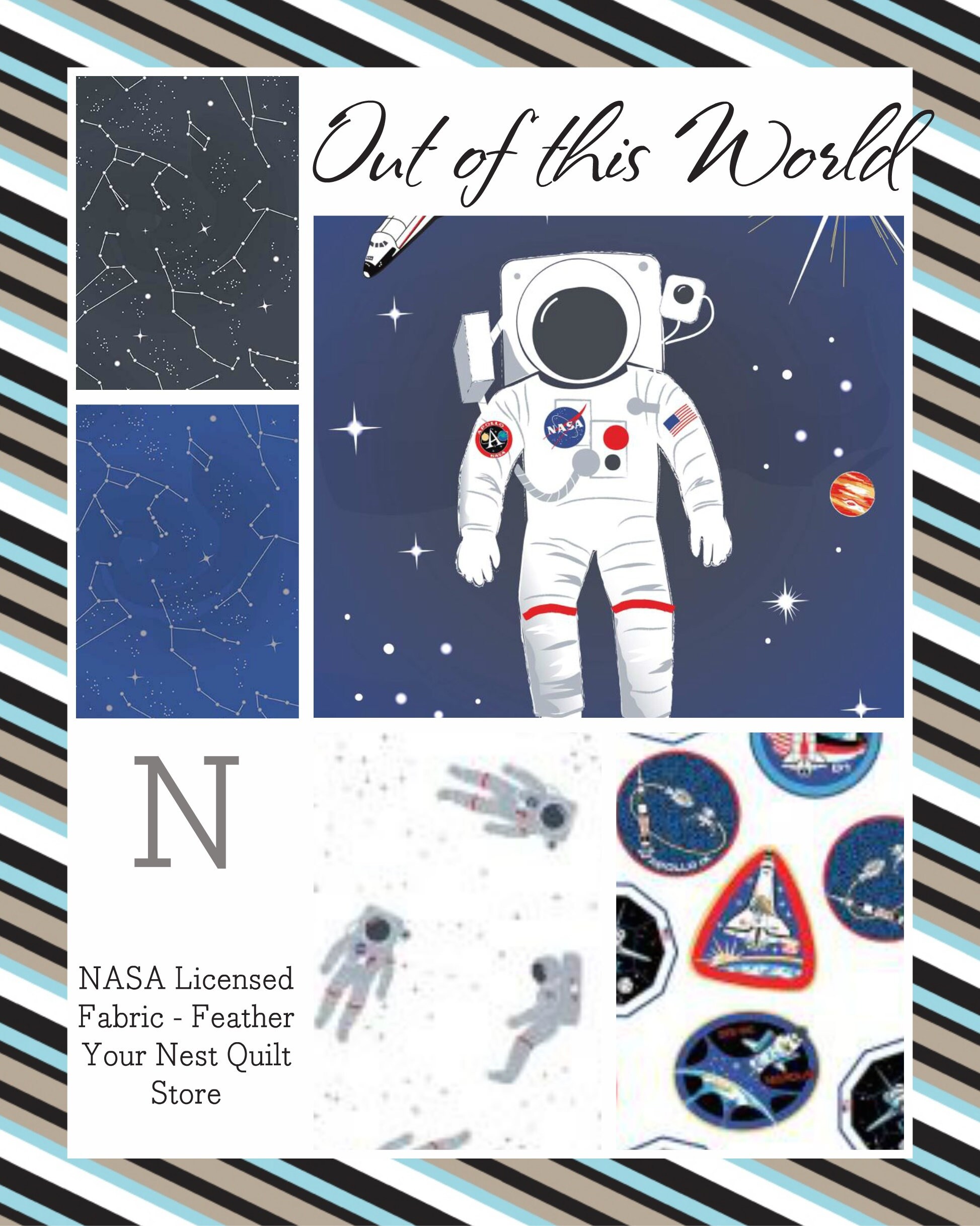 Mission Patches Fabric - Space Mission - Out of this World - NASA ...