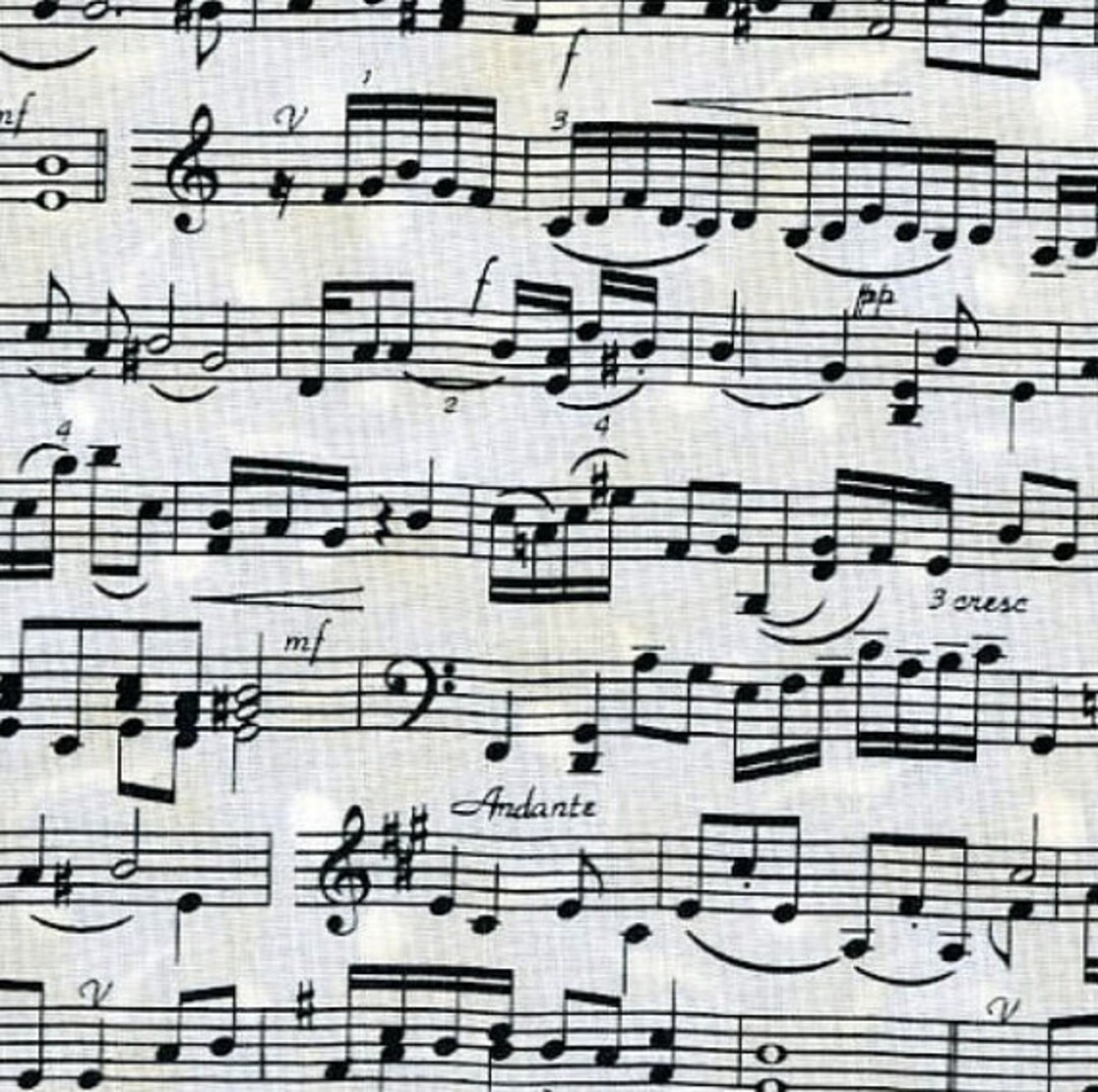 Prelude Collection C 1693 Cream Music Notes Music to My Ears Timeless ...