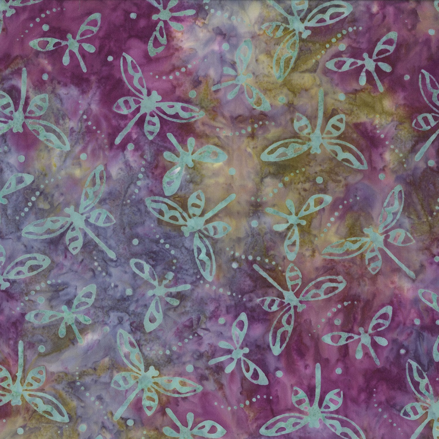 Dragonfly Batik - Marbled Batik - Coastal Chic - Maywood Studio MAS B20 ...