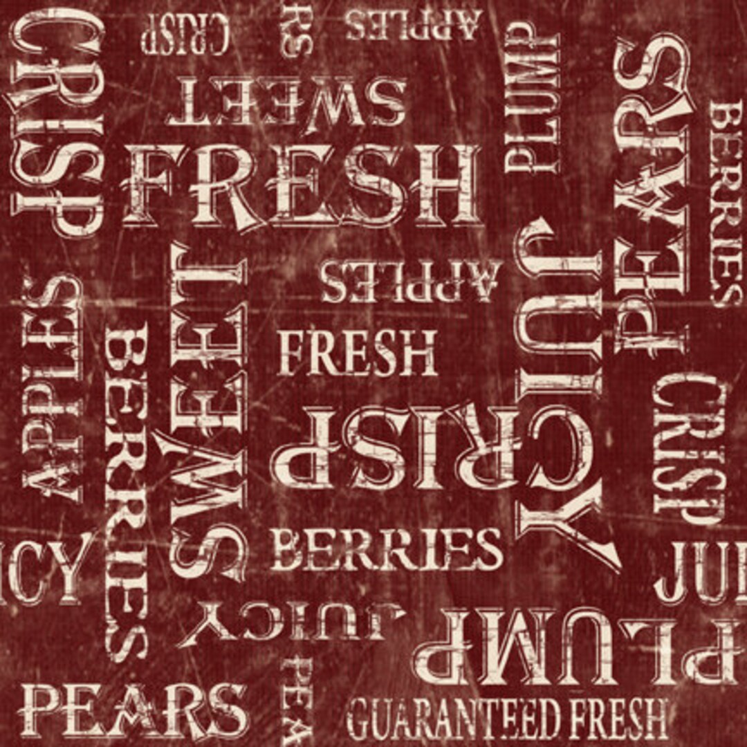 Word Fabric - From the Market Tossed Words- Janet Pugh for Wilmington ...
