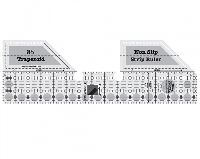 Creative Grids Trapezoid Strip Ruler 15 1/4in X 5in by Rachel Cross ...