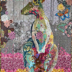 Kanga Roo Collage Laura Heine Applique Wall Hanging 23 - Etsy