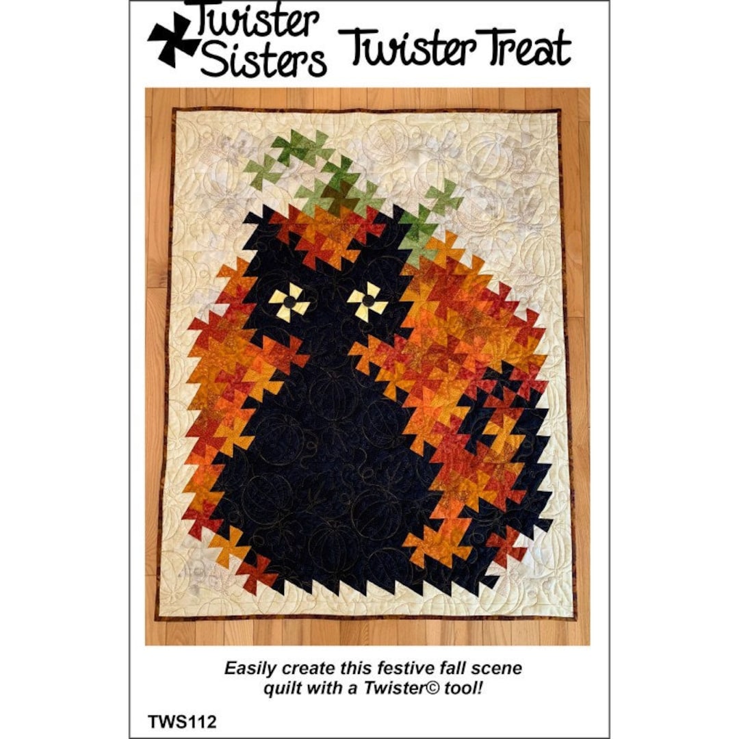 Twister Treat Pumpkin Cat Quilt Pattern - Pinwheel Quilt - Marilyn ...