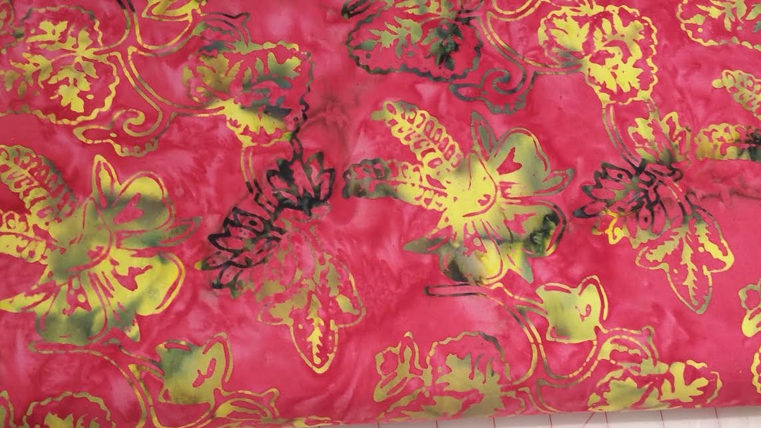 Floral Batik SG D064 Red - Artisan Indonesian From Majestic Batiks ...