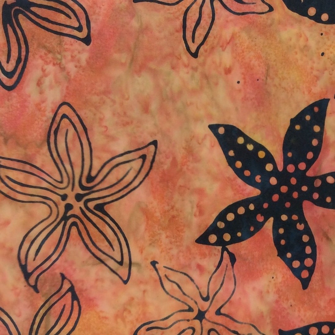 Starfish Batik Fabric - Artisan Indonesian From Majestic Batiks - CB ...