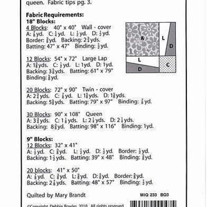 Quilt Pattern - BQ3 by Debbie Bowles for Maple Island Quilts - MIQ 233 ...