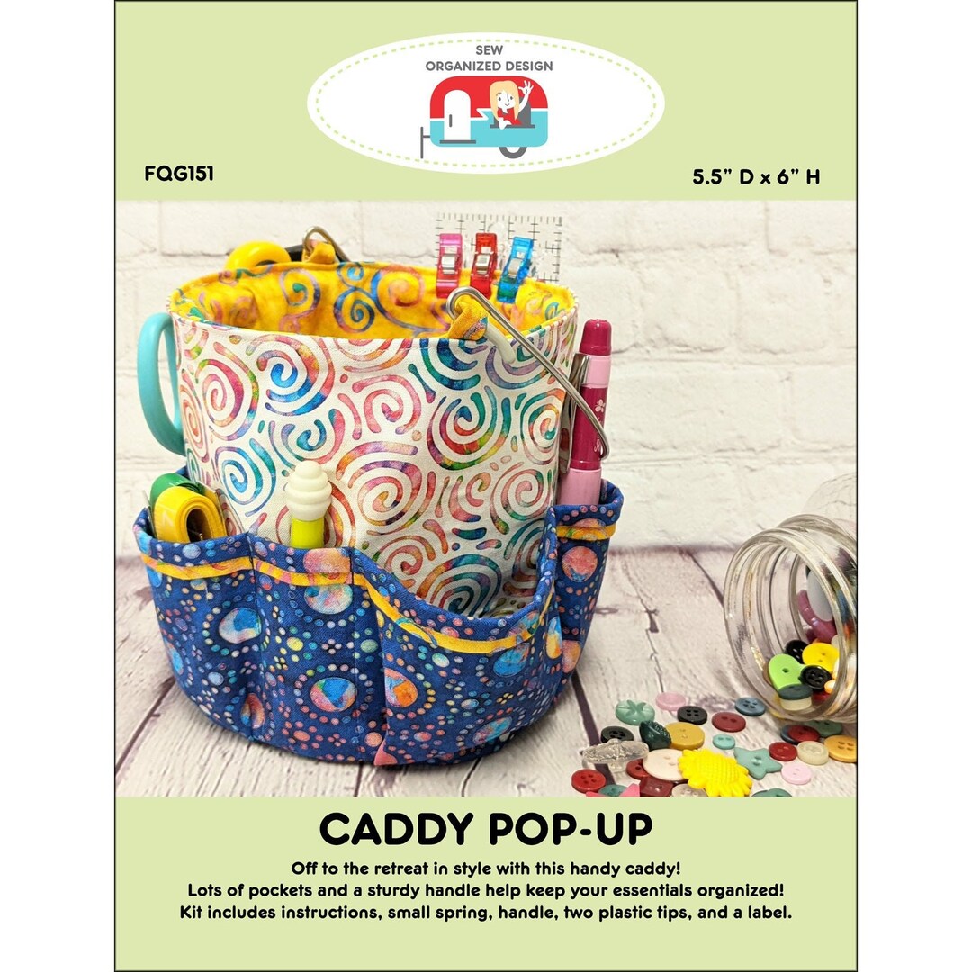 Caddy Pop-up - Sew Organized Design - Pattern, Spring, Handle - FQG 151 ...
