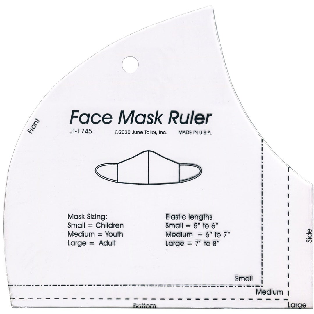 Face Mask Template Ruler - June Tailor Ruler Acrylic - 6"x6" - Made in ...