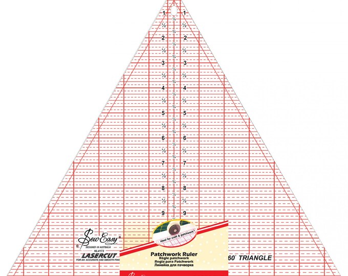 60-degree Triangle Ruler 60-degree Ruler by Tacony Sew Easy 12-inch ...